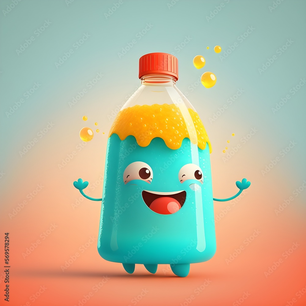 "Fizzy Fun: A Cartoon Celebration of Soda" | Generative AI Artwork ...