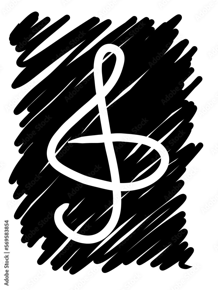 Treble clef, music, notes Stock Illustration | Adobe Stock
