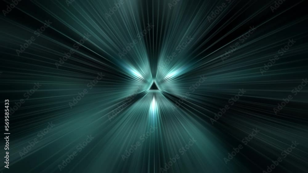 Vidéo Stock VJ Loop green blue triangle tunnel technology hypnotic ...