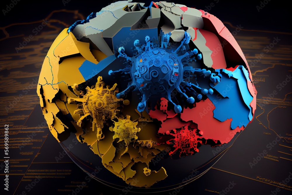 Military conflict between Ukraine and Russia. Concept map of war ...