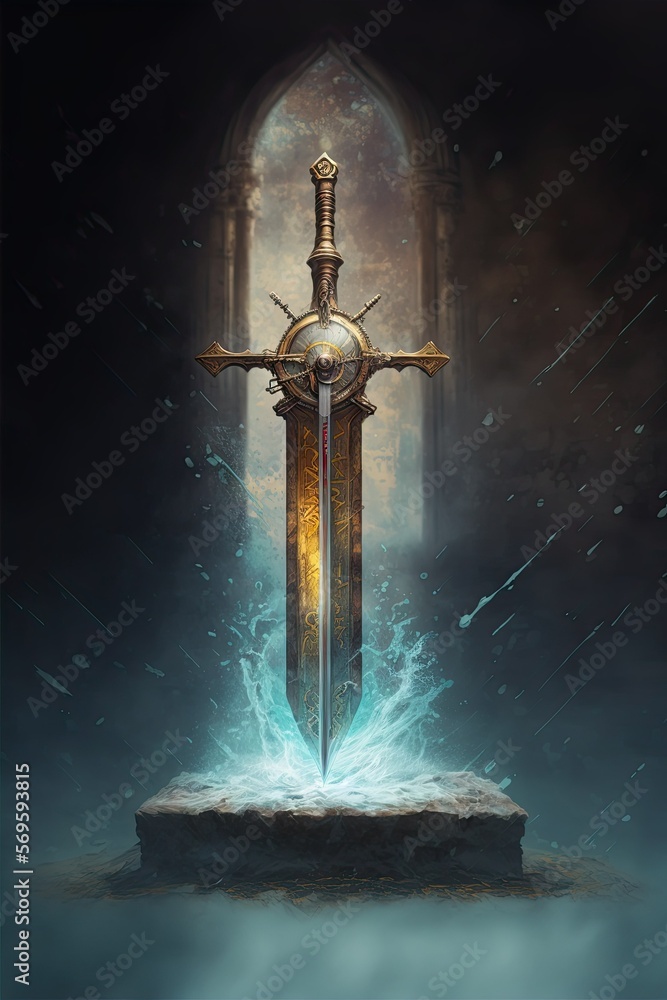 The Sword of Saint Peter (Christian Legend) Generative AI Stock ...