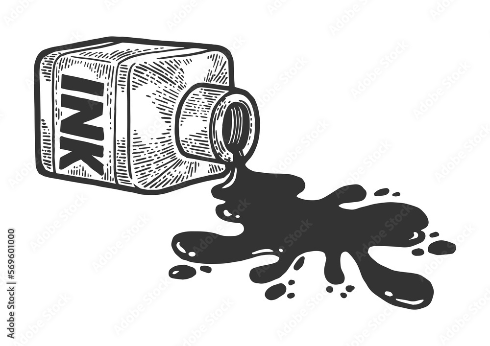 Spilled ink blot sketch PNG illustration with transparent background ...