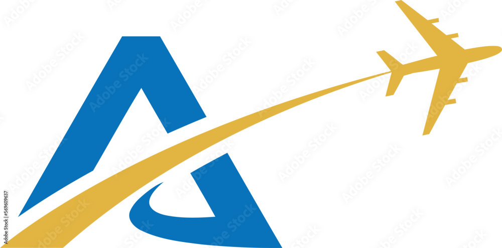 AV plane logo Stock Vector | Adobe Stock