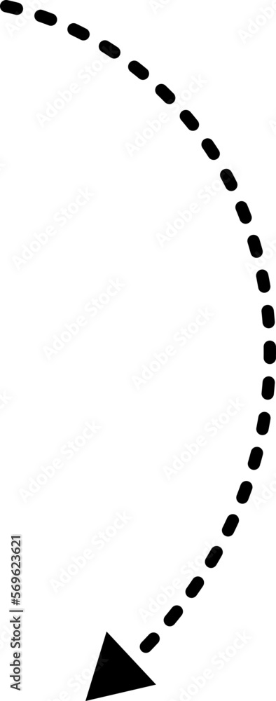 Hand drawn dotted arrow line clip art Stock Vector | Adobe Stock
