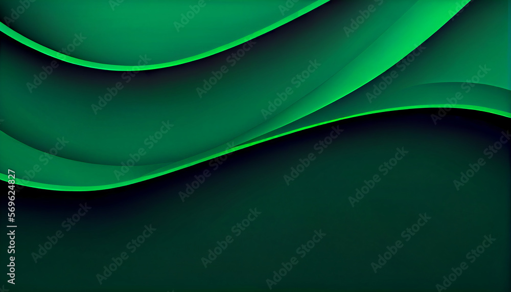 Green curve pattern design background, wave, wallpaper, generative AI ...