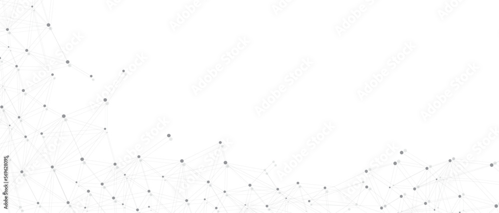 Grey network. Abstract connection on white background. Network ...