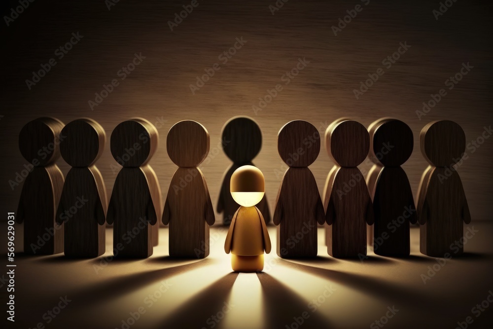 Success in Business or Talent Concept. Stand Out from the Crowd ...