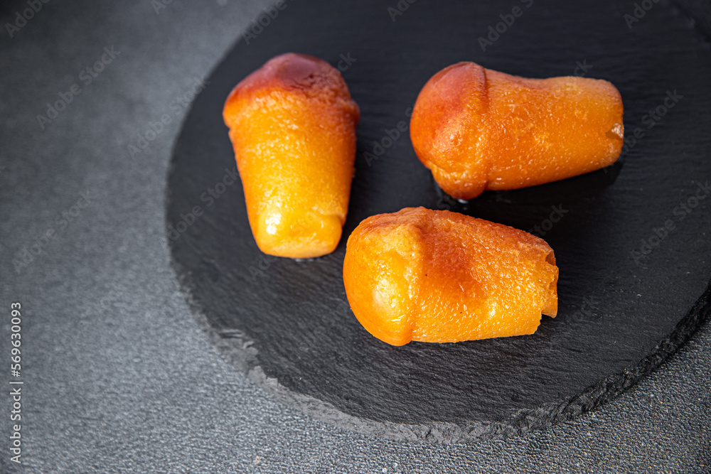 baba rum alcohol sweet dessert cake meal food snack on the table copy ...