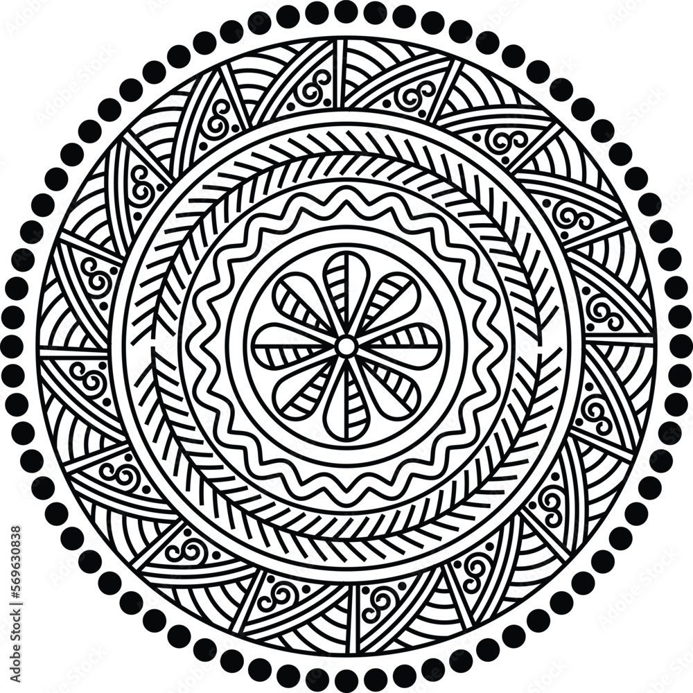 Indian Traditional and Cultural Rangoli, Alpona, Kolam, or Paisley ...