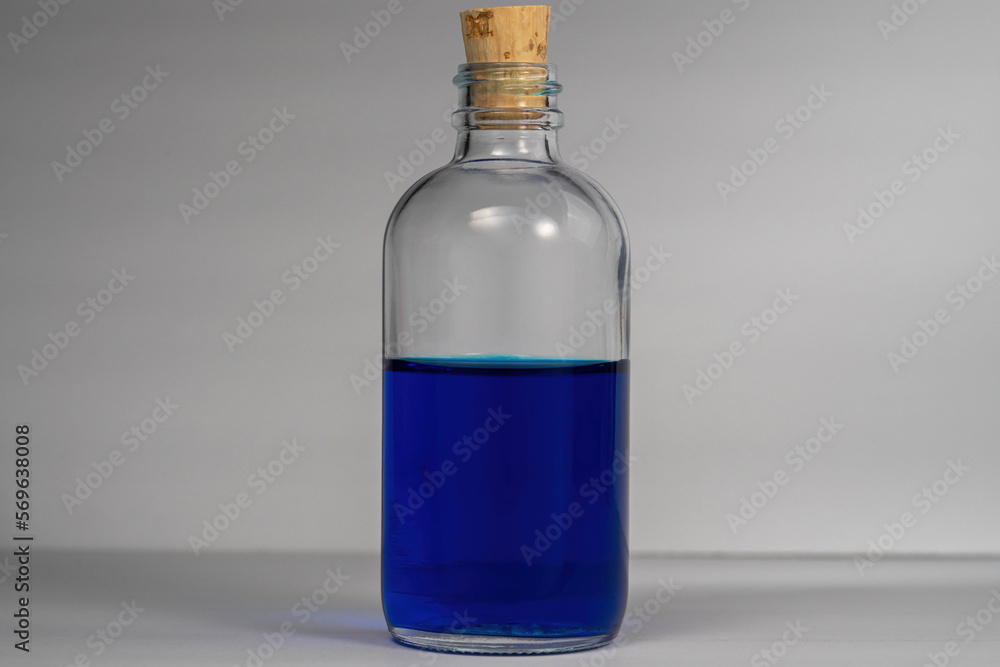 Blue mana potion gaming glass bottle Stock Photo | Adobe Stock