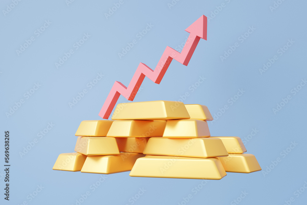 Gold bar stacks trade growth growing investment asset exchange earning ...