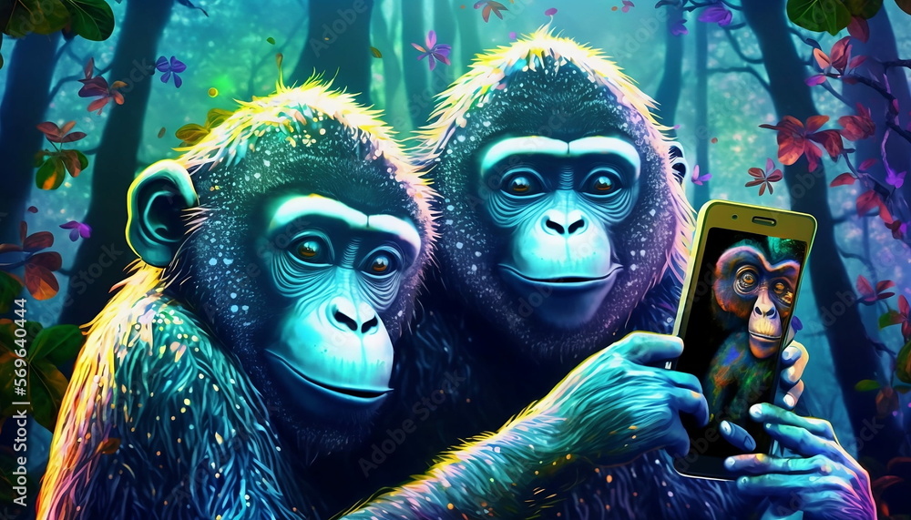 AI Generated collection of wild life animals in neture from peacooks ...