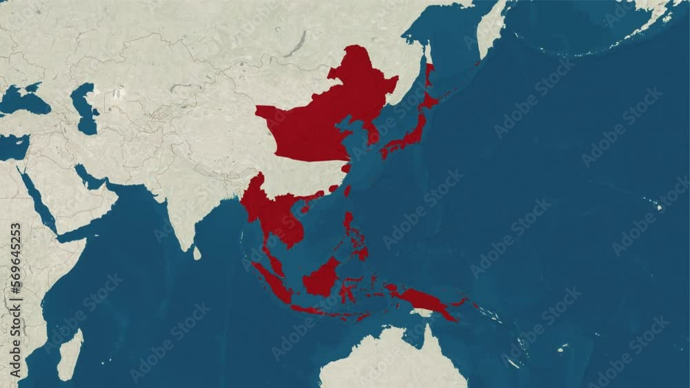 Areas controlled by the Empire of Japan at peak in World War II at 1942 ...