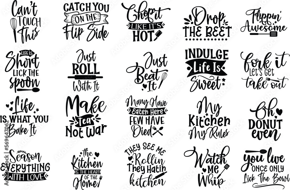 Kitchen Svg, Kitchen Svg Bundle, Kitchen Cut File, Baking Svg, Cooking ...