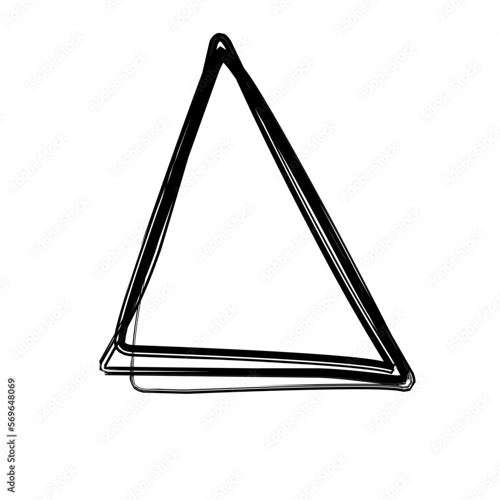 Hand Drawn Triangle Stock Vector | Adobe Stock
