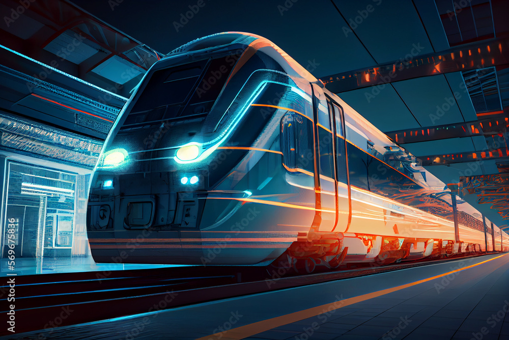 Futuristic Express: A High-Speed Visual Journey through the Modern ...