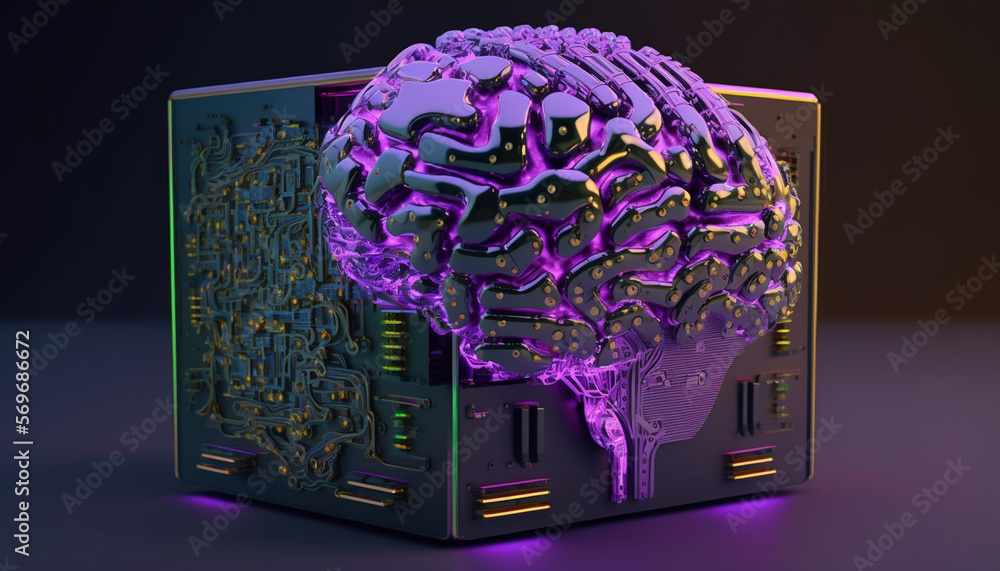 Futuristic Artificial Intelligence, AI, Super Brain Conducting Super ...