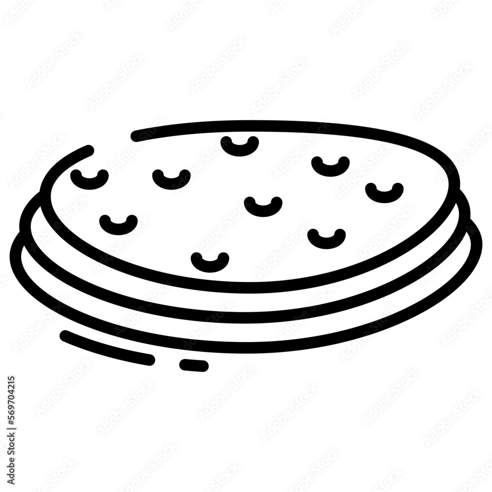 Outline Roti Canai icon Stock Vector | Adobe Stock