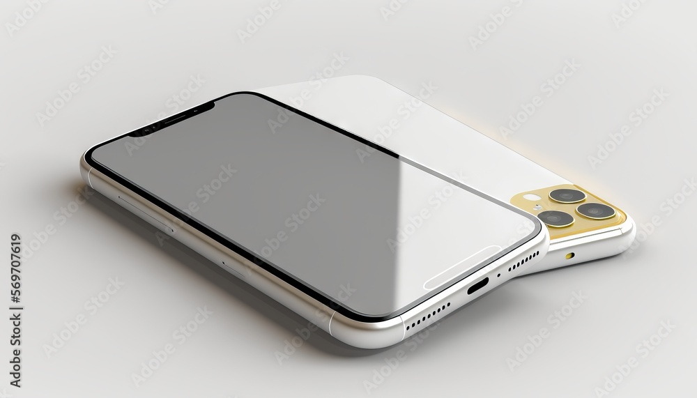 Smartphone device Mockup High-Quality model, two devices back and front ...
