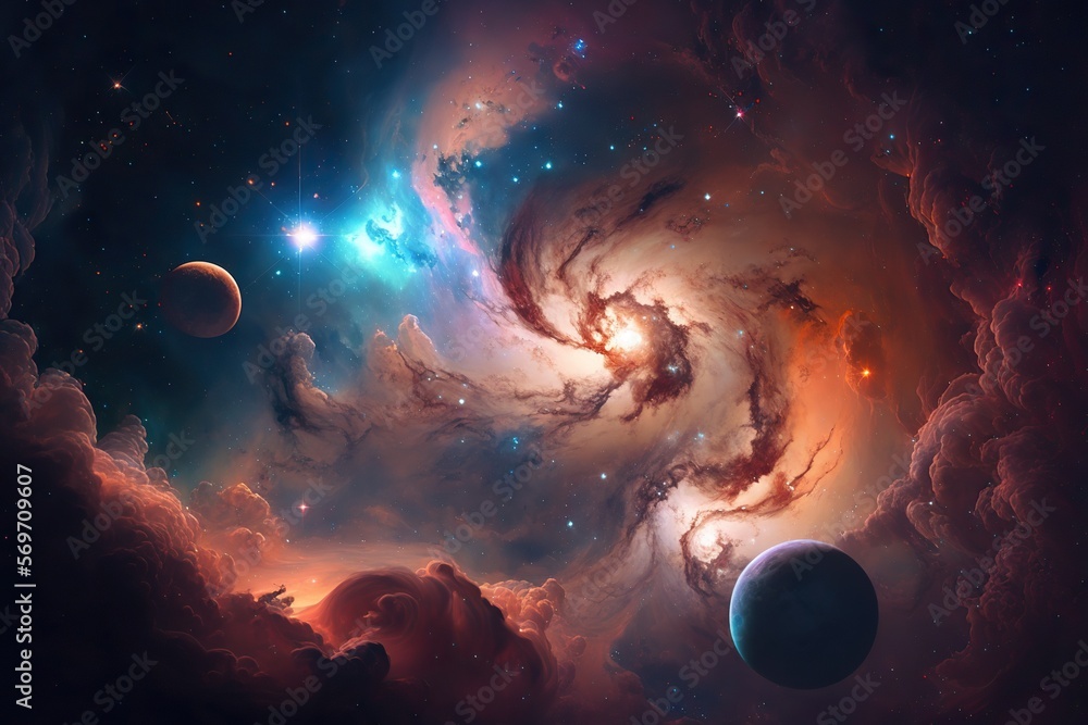 Image of outer space featuring stars galaxies and nebulae often used to ...