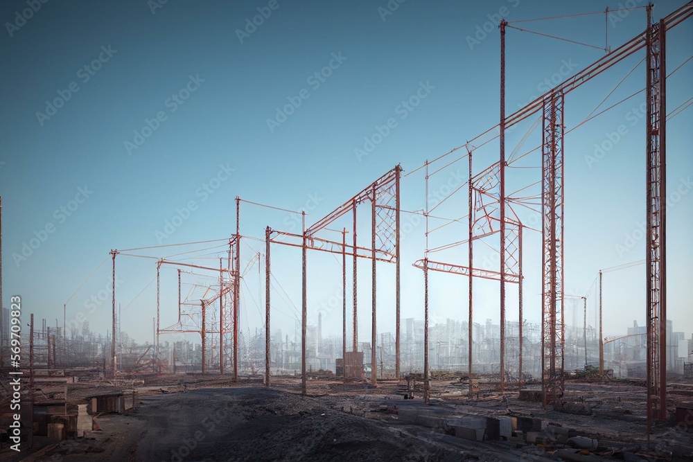 Structural Steel Tubular Poles Used in Construction Industry ...