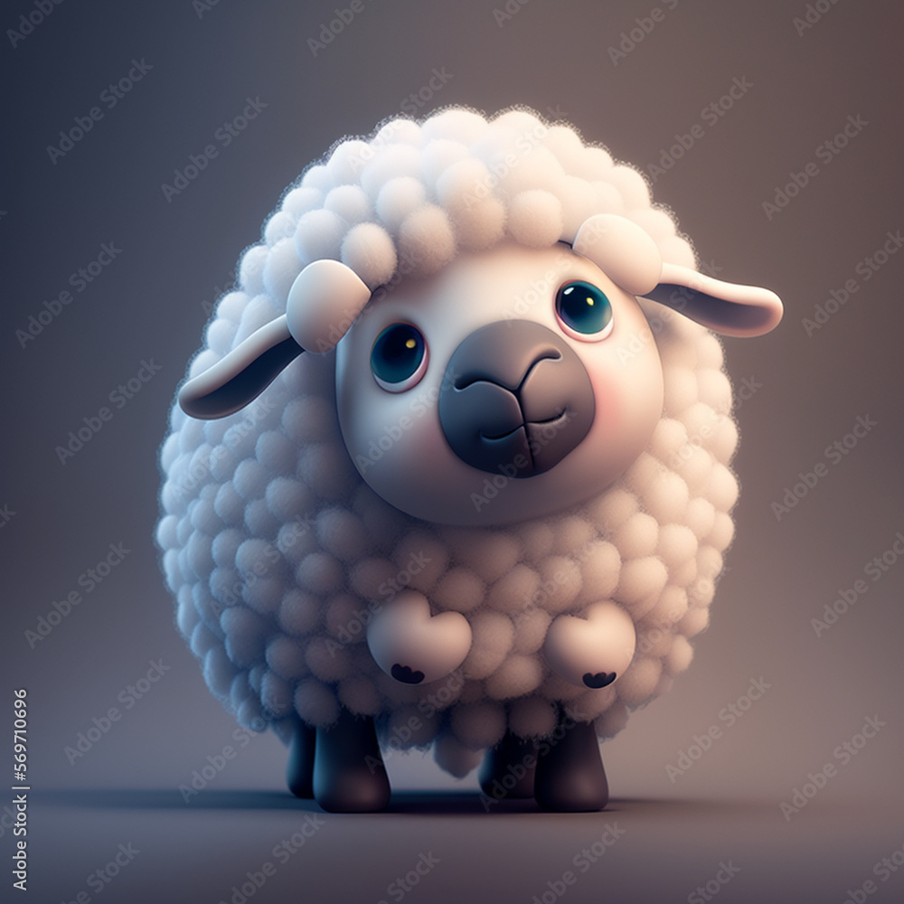 Cute cartoon sheep character. Cartoon sheep. Lamb. Cartoon sheep on a ...