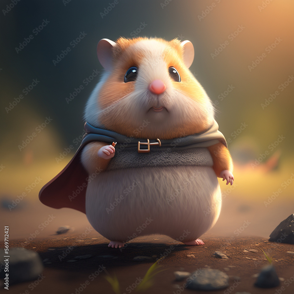 Cute cartoon character hamster. Cartoon hamster. Hamster. Cartoon ...