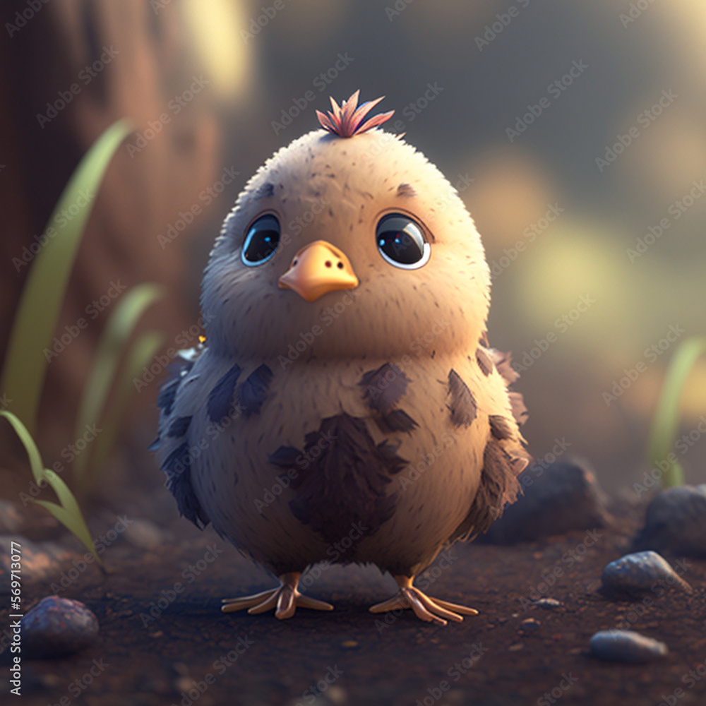 Cute cartoon chicken character. Cartoon chicken. Chick. Cartoon chicken ...