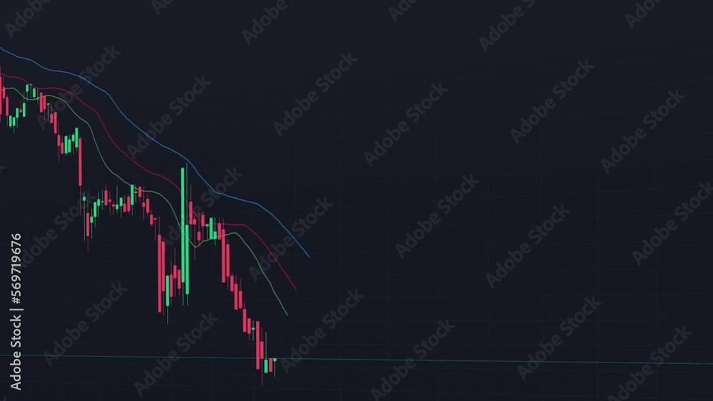 Stockmarket online trading chart candlestick on crypto currency ...