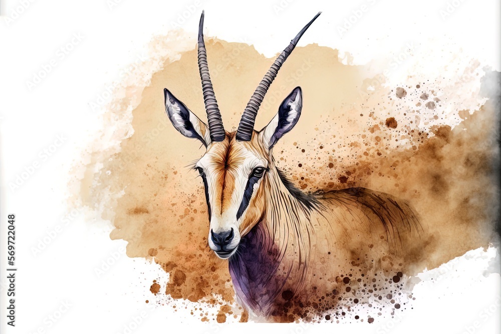 Poster A photograph of the adorable oryx land animal Generative AI ...