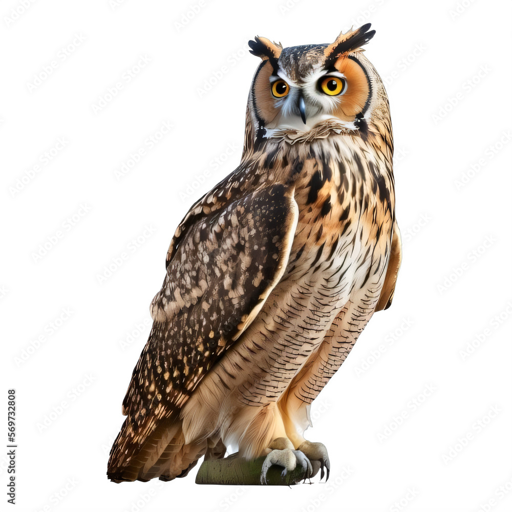 owl on a transparent background png isolated Generative Ai Stock ...
