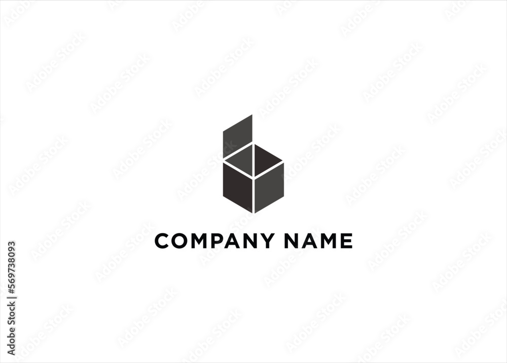 Letter b box logo Stock Vector | Adobe Stock