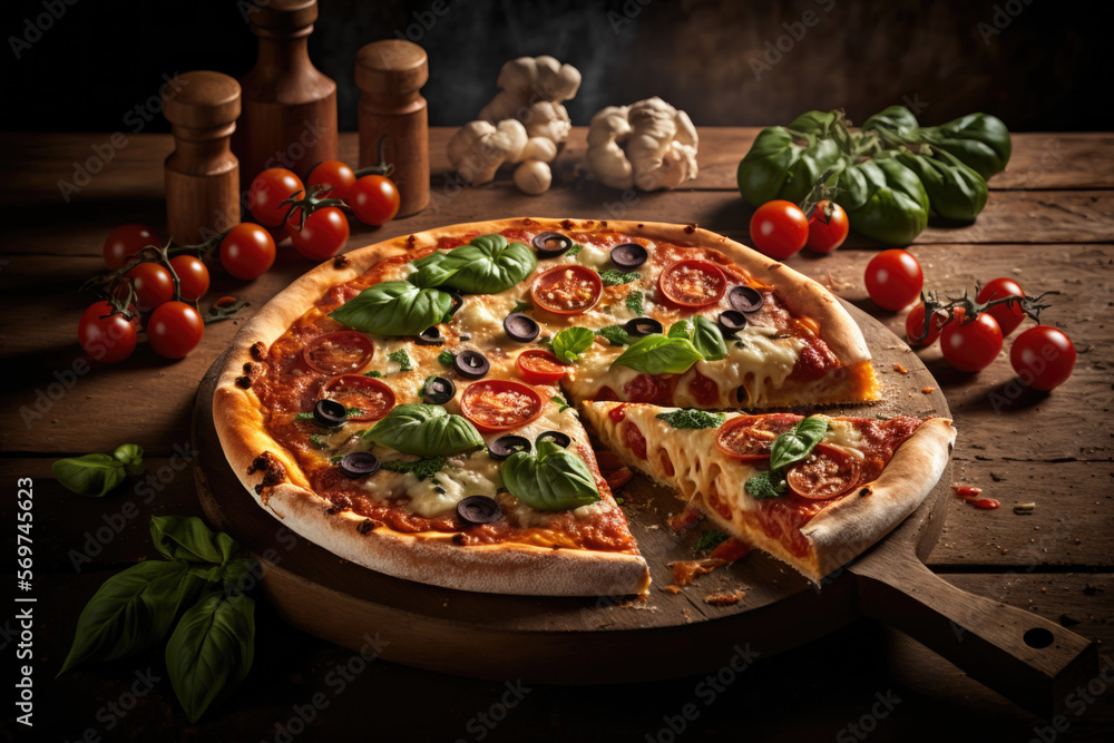 Pizza Perfection: A Mouth-Watering Close-Up of a Freshly Made Pizza ...
