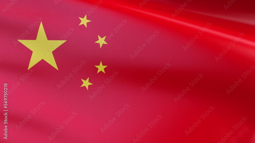 Vidéo Stock China flag background waving seamless loop / 4k animation ...