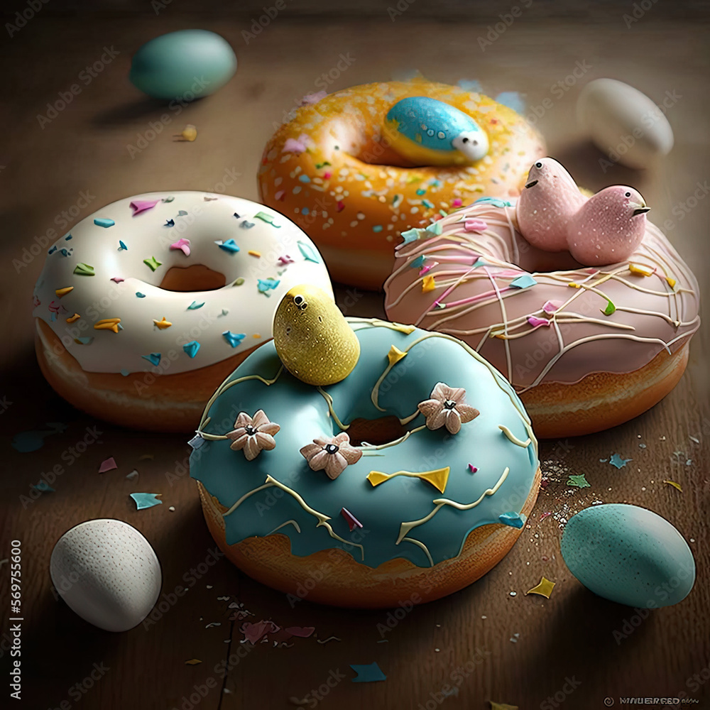Easter Donut - AI Generated Stock Illustration | Adobe Stock