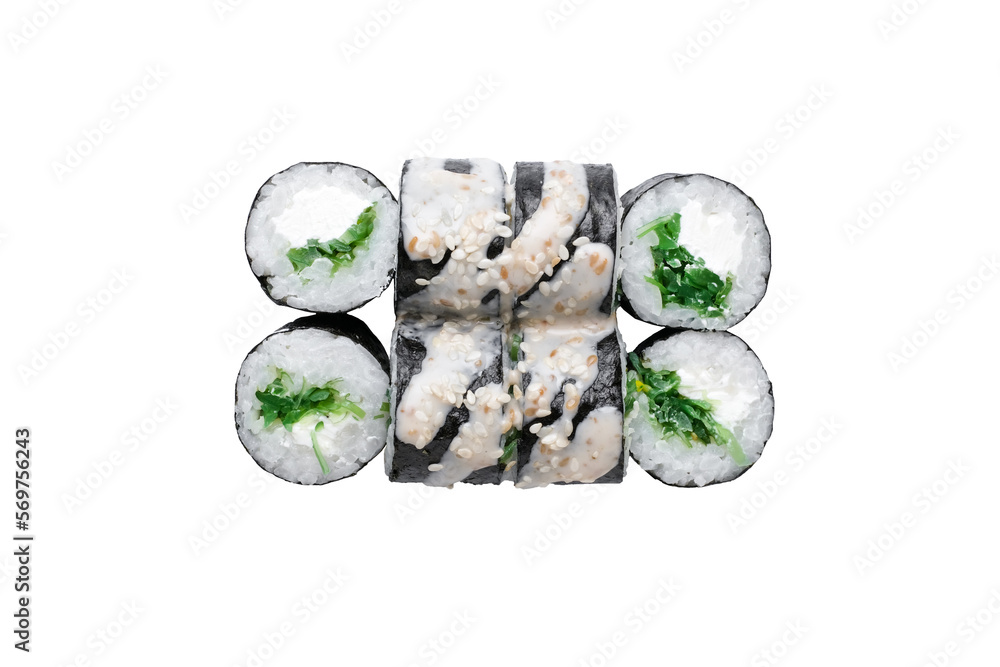 Sushi Rolls, Japanese foods, maki isolated background. Perfect for ...