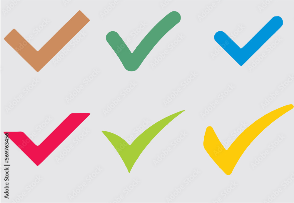 Vettoriale Stock Check mark right or correct icon. Different colors ... Vettoriale Stock Check mark right or correct icon. Different colors ...