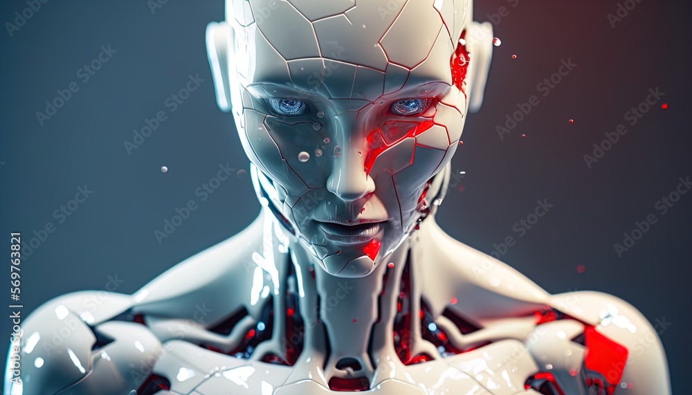 Futuristic AI Android in cinematic lighting, photoreal, realism ...