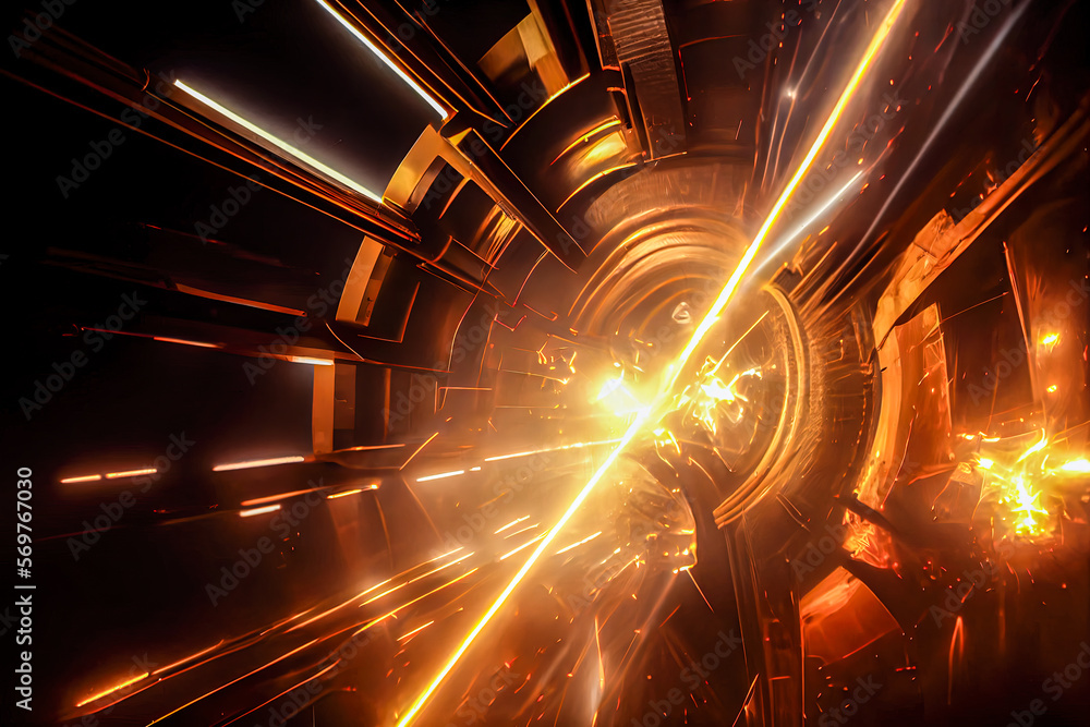 futuristic scientific machines powered by quantum engines. Generative ...