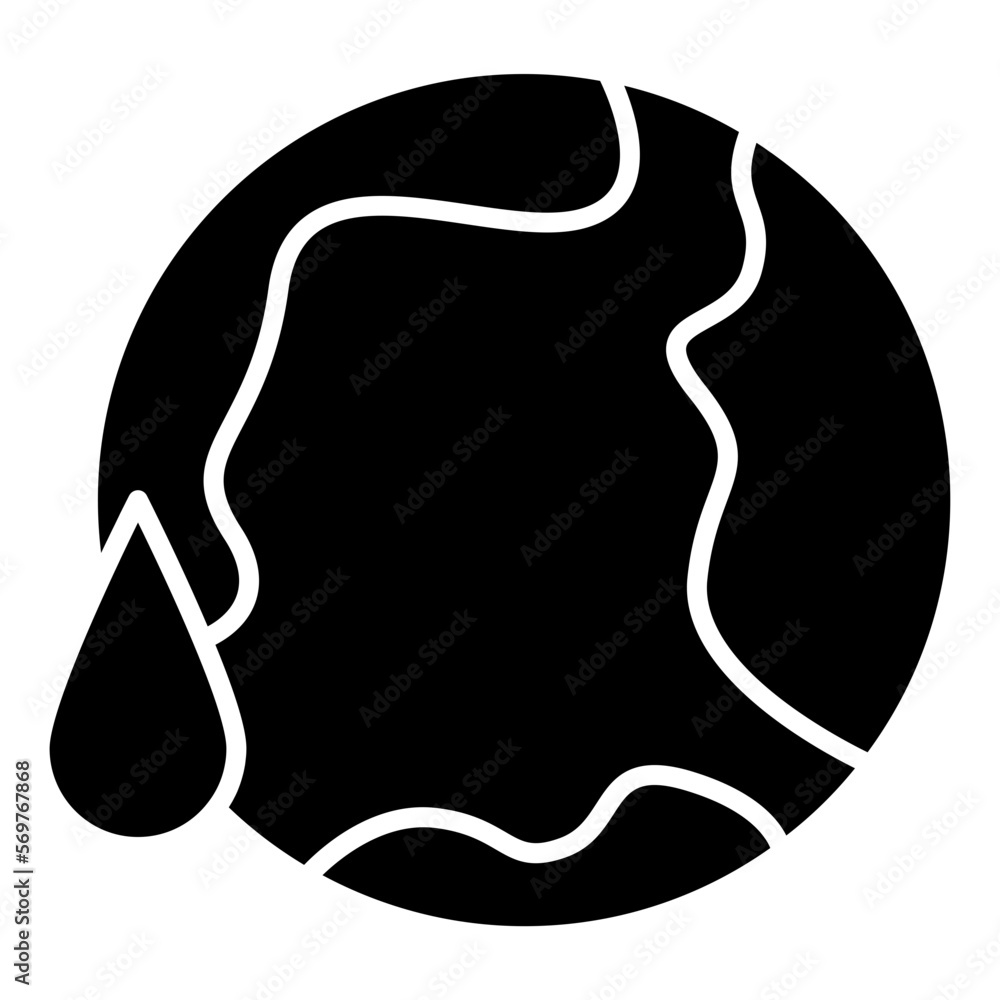 earth with water icon Stock Vector | Adobe Stock