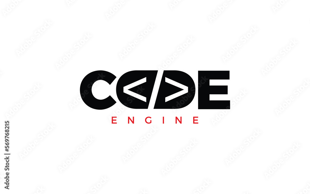 Word mark logo icon formed code symbol Stock Vector | Adobe Stock