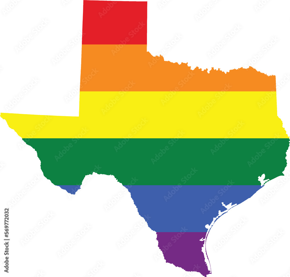 texas gay pride home vector state map [Converted] ilustración de Stock ...