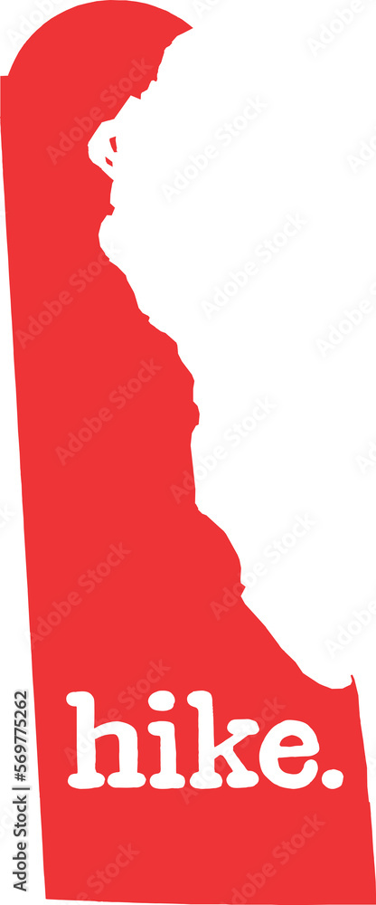 delaware state map hike decal - PNG image with transparent background ...