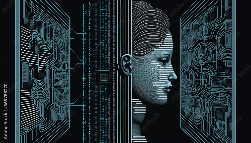 Artificial Intelligence, Futuristic Brains and Machines attach to ...