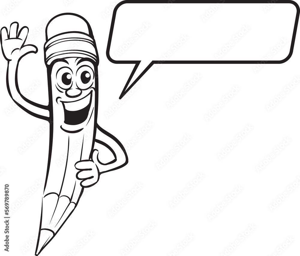 coloring book cartoon pencil character - PNG image with transparent ...