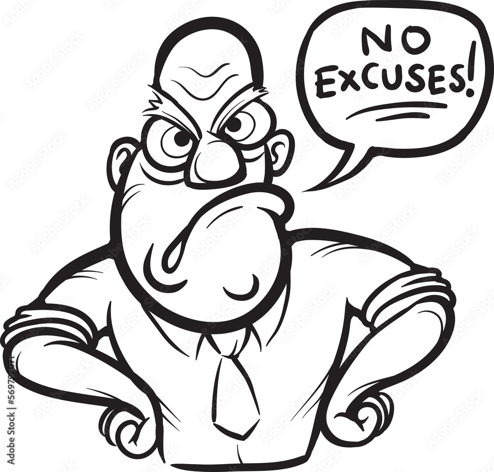 whiteboard drawing cartoon motivation sticker no excuses - PNG image ...