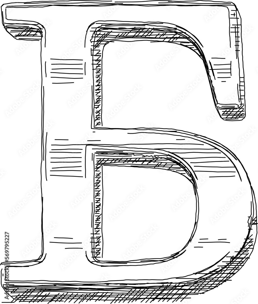 Russian alphabet sketch outline Stock Vector | Adobe Stock