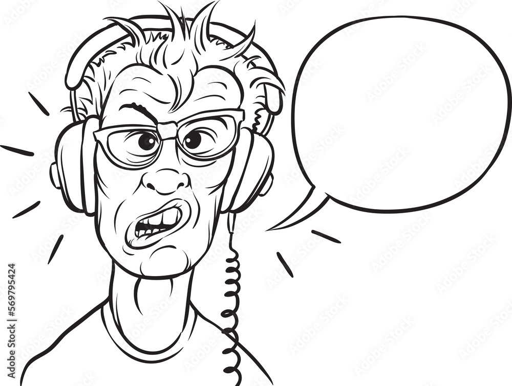 whiteboard drawing nerd with headphones - PNG image with transparent ...