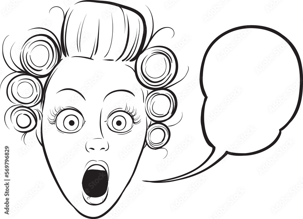 whiteboard drawing surprised woman face - PNG image with transparent ...