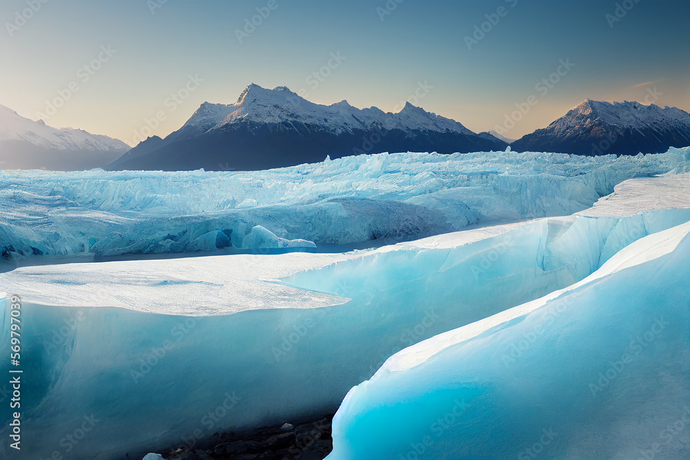 Wallpaper of massive arctic glacier landscape. Generative ai Stock ...